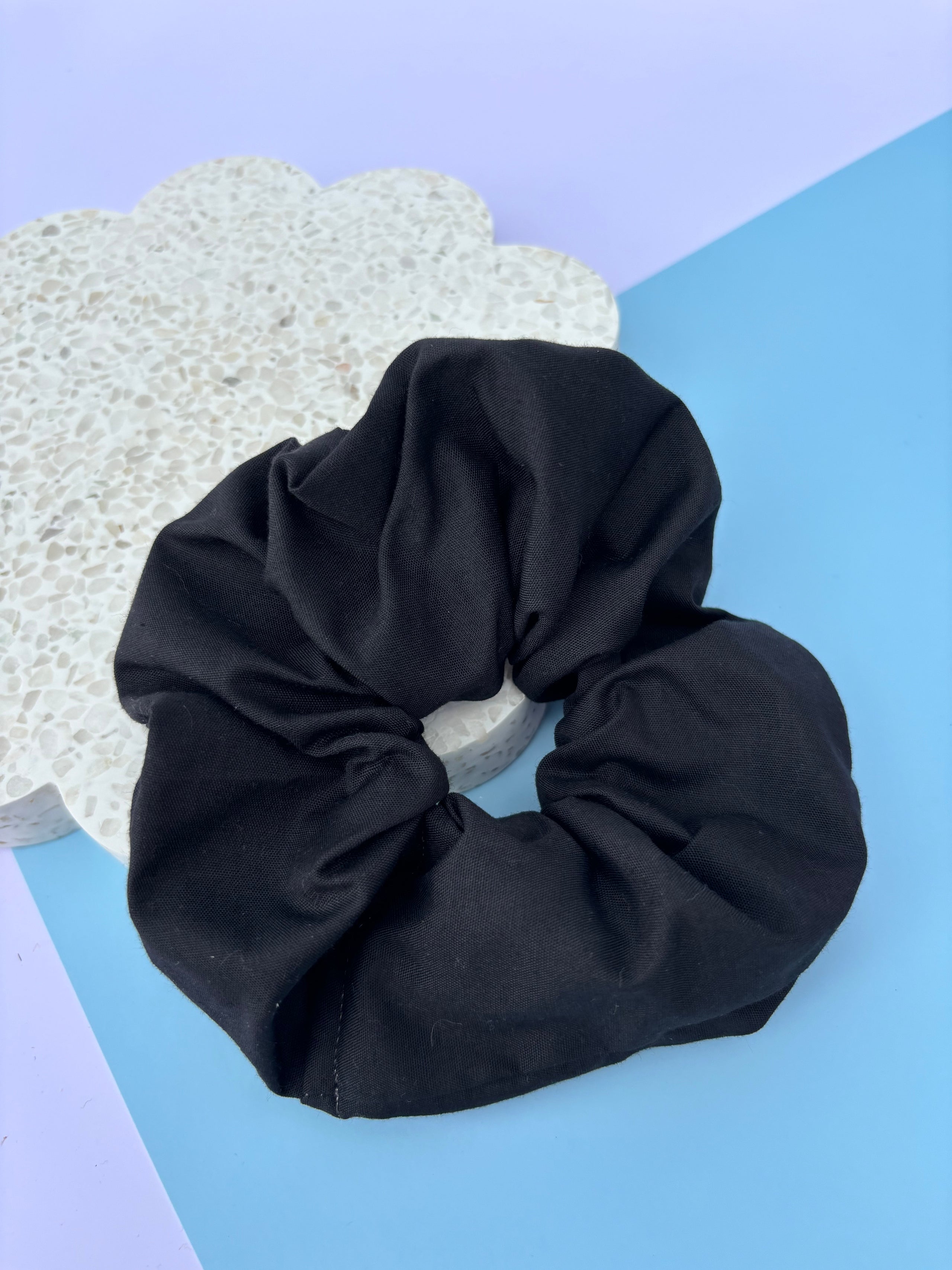 Plain Black Scrunchie | Handmade Jems